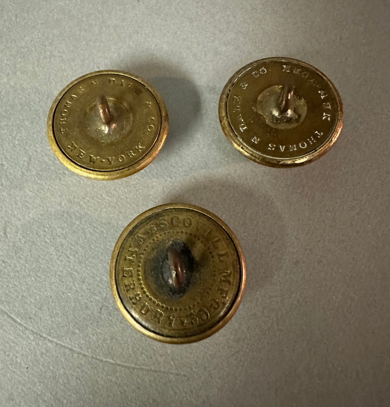 Antique Civil War Union Eagle Buttons, 19th Century Military Uniform ...