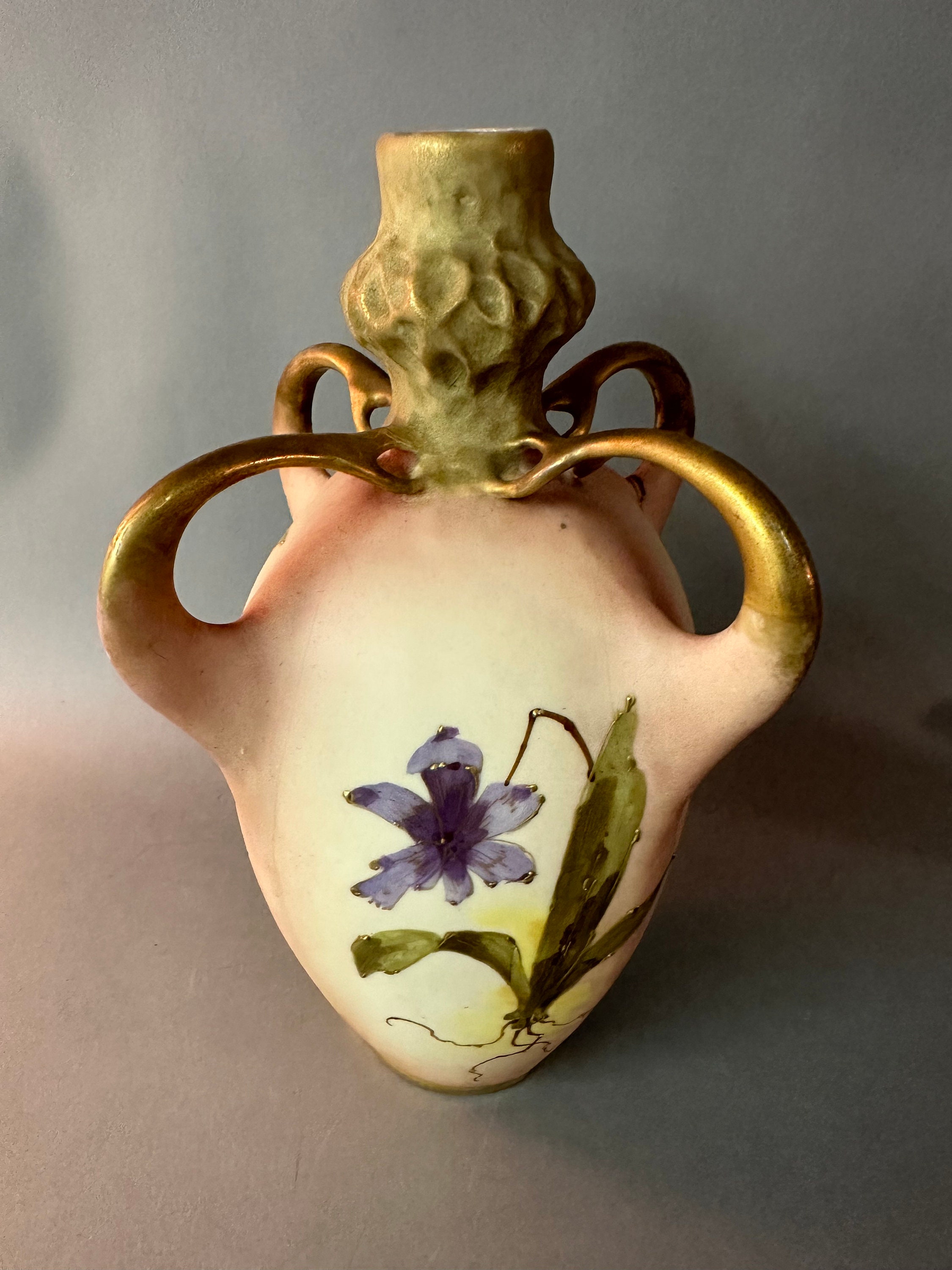 Art Nouveau Amphora Turn Teplitz Porcelain Hand Painted Gilt Decorated ...