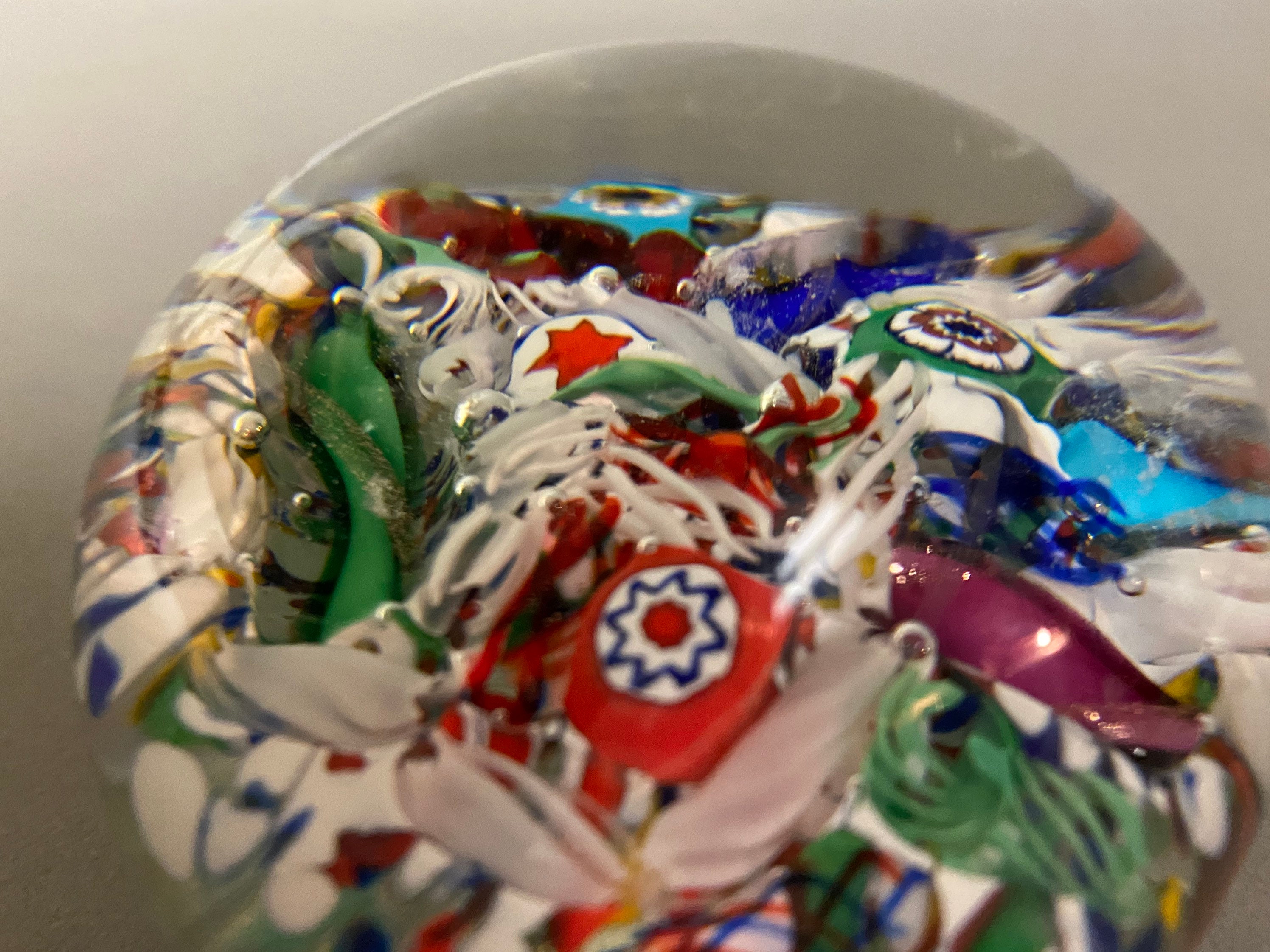 Vintage Gentile Glass Star City Millefiore Art Glass Paperweight - Etsy
