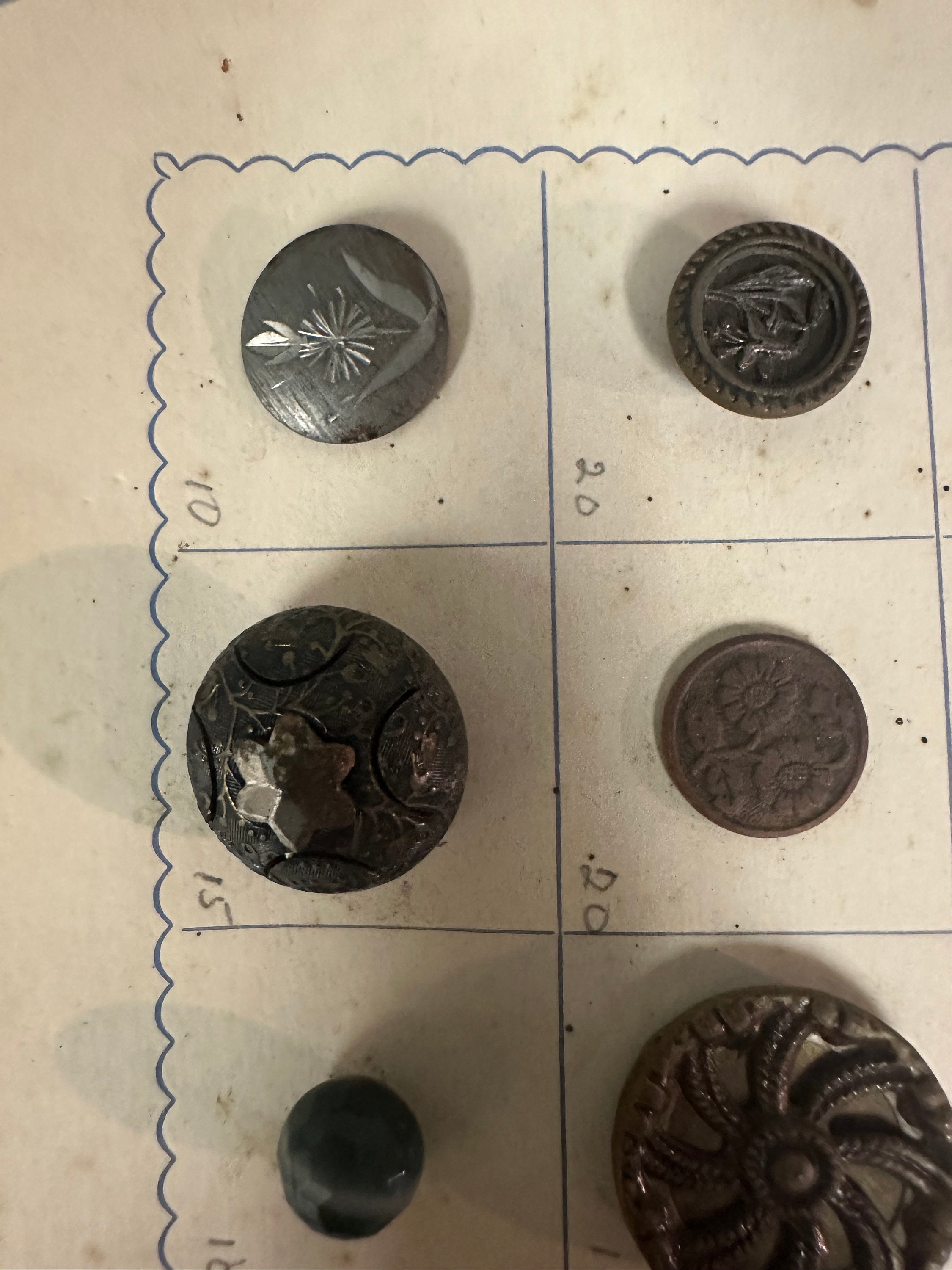Antique Victorian Button Collector Card of 16 Buttons Circa 1900s - Etsy