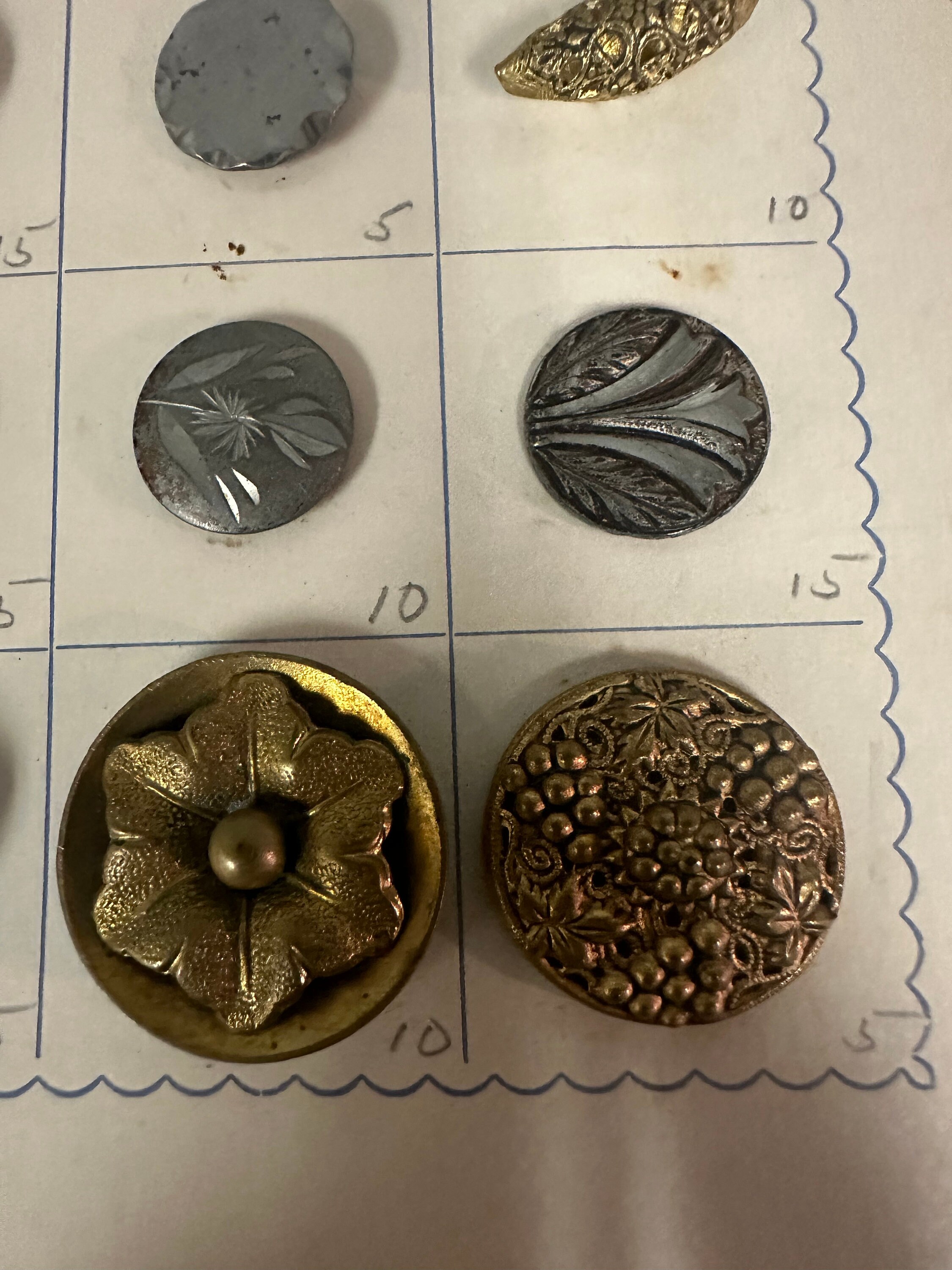 Antique Victorian Button Collector Card of 16 Buttons Circa 1900s - Etsy