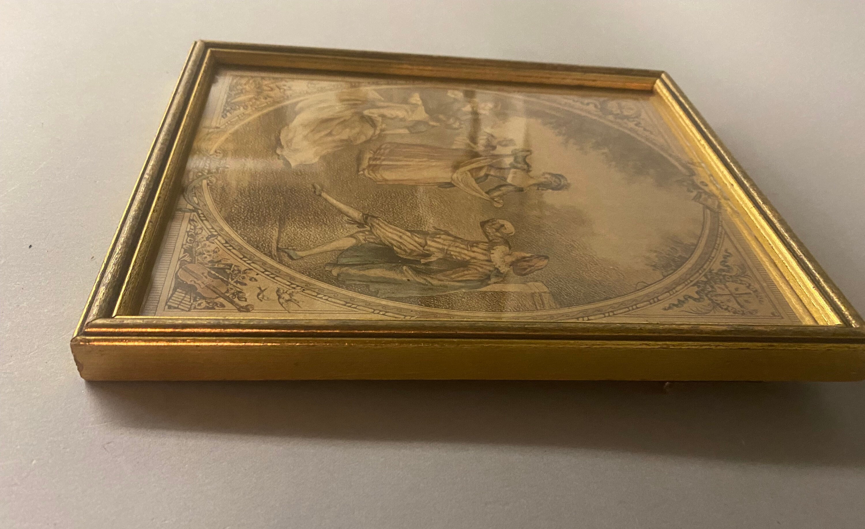 Antique French Lithograph Genre Scene Circa 1890 - Etsy