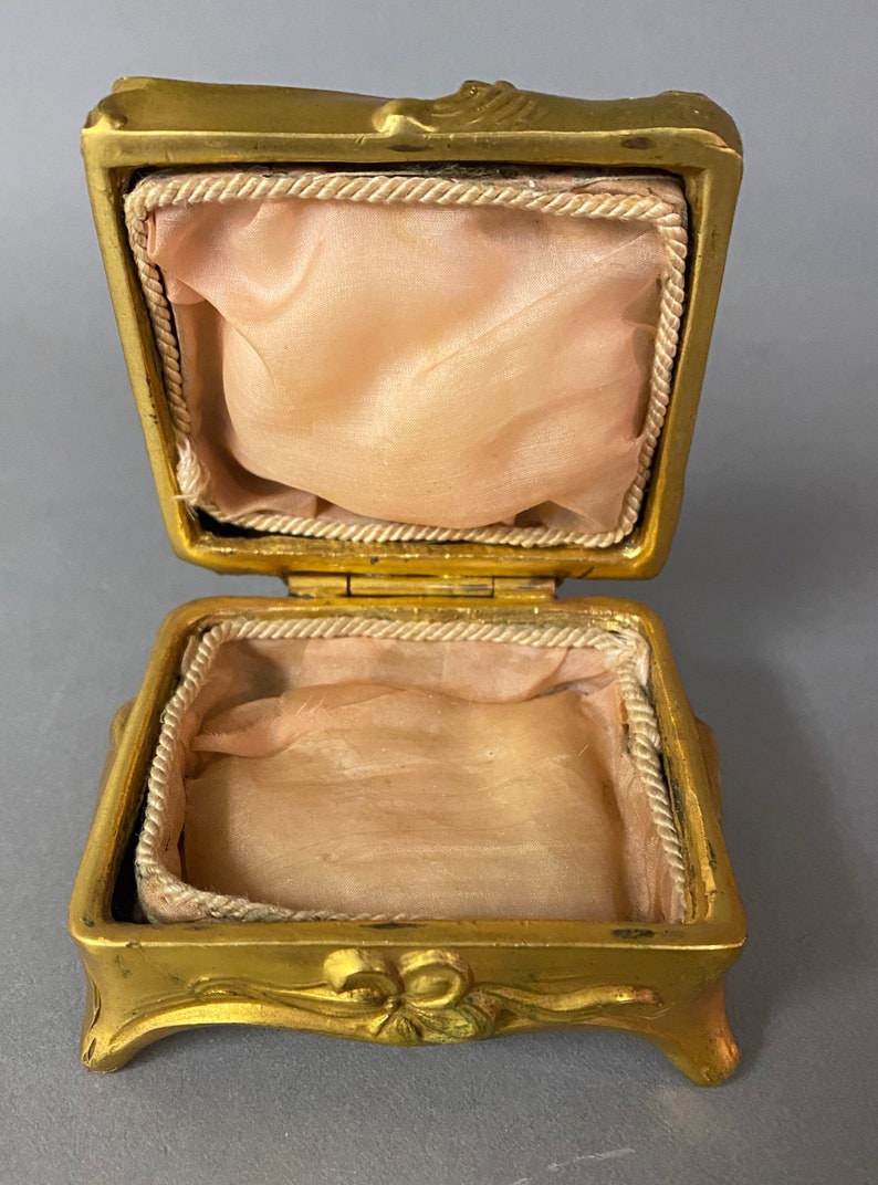 Antique Art Nouveau Gilt Metal Jewel Box Circa 1900 - Etsy