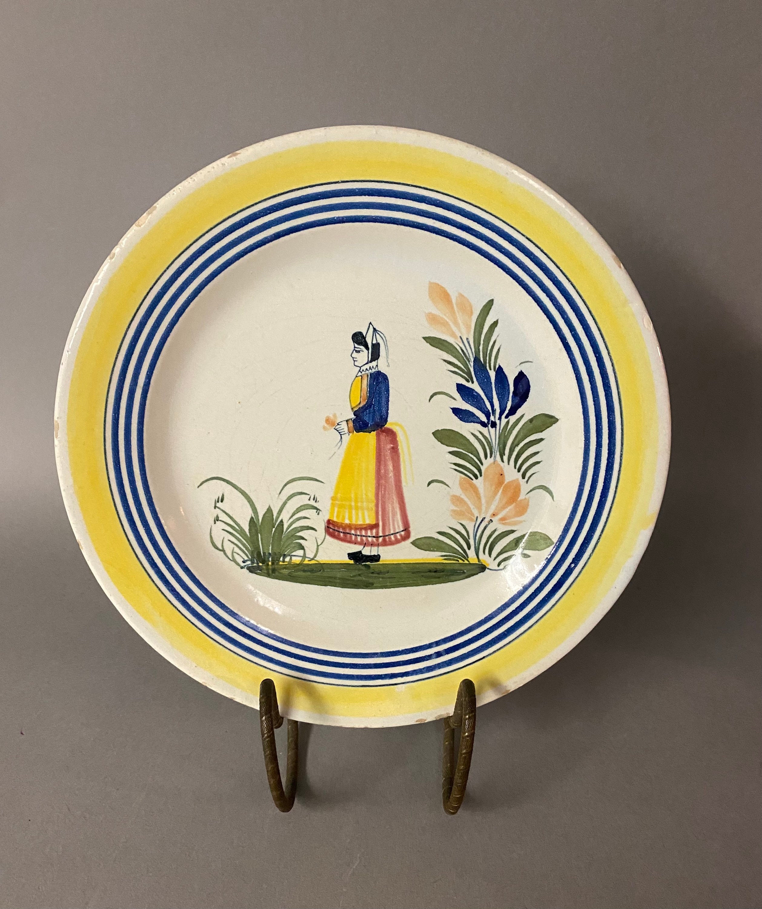 Vintage Henriot Quimper French Pottery Plate Circa 1930 - Etsy