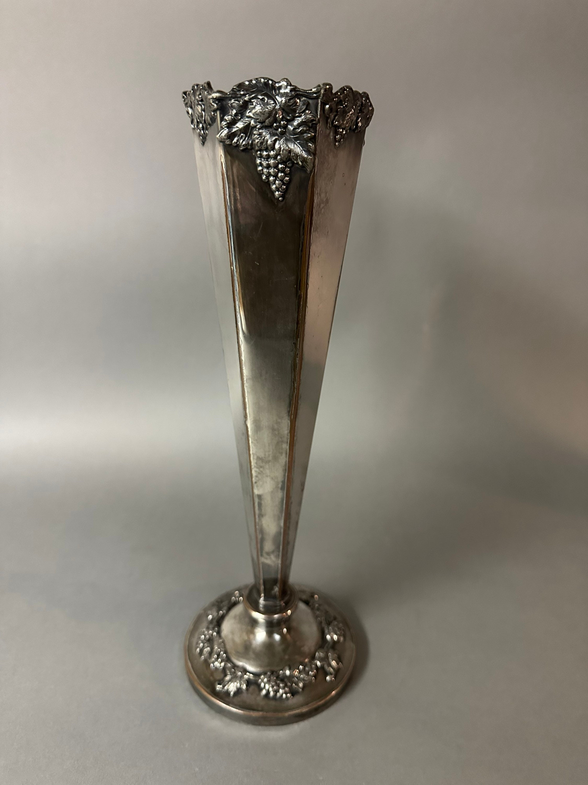 Antique Silver Plate Repousse Flower Vase Circa 1900 - Etsy