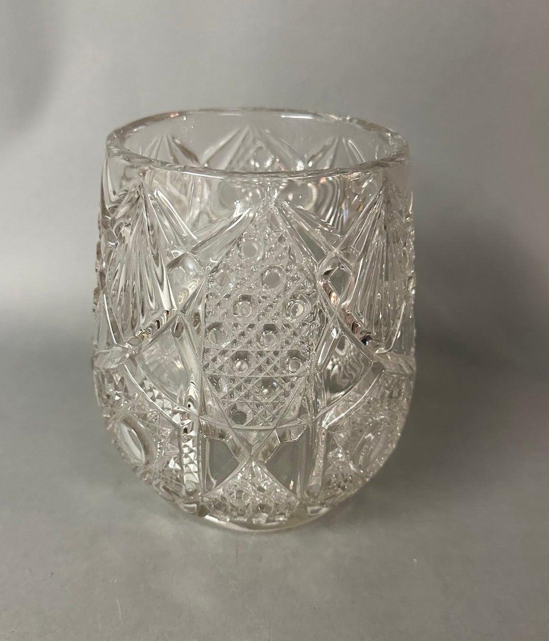 Antique Fostoria Pressed Glass Brazilian Glass Vase Circa 1900 - Etsy