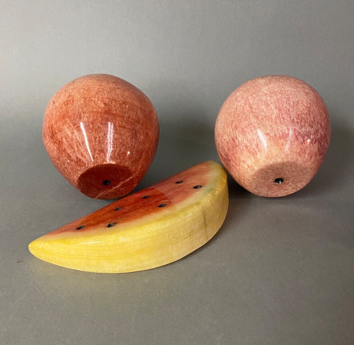Vintage Group Seven Italian Marble Carved Fruits - Etsy