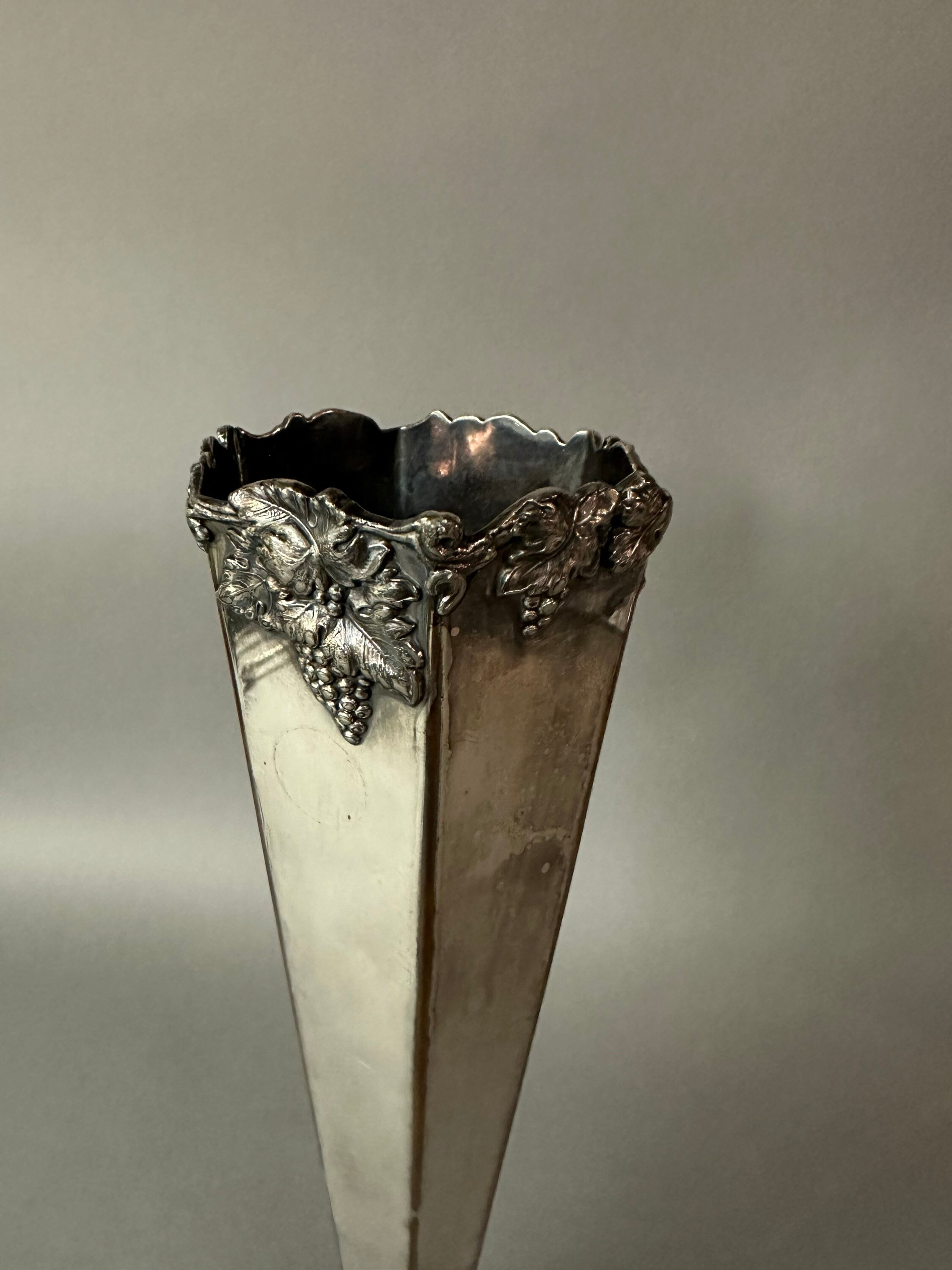 Antique Silver Plate Repousse Flower Vase Circa 1900 - Etsy