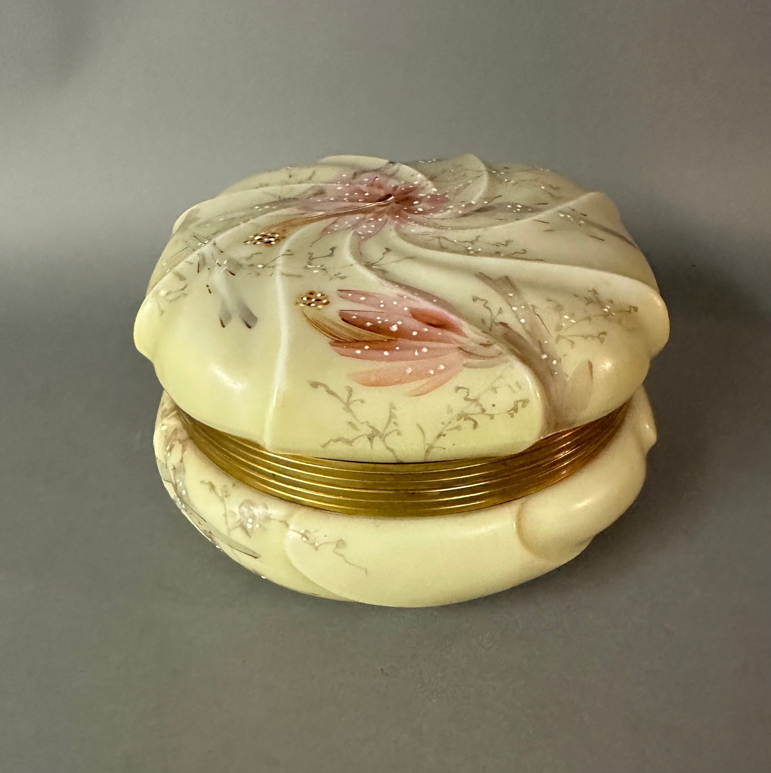 Antique Oversized CF Monroe Wavecrest Art Glass Jewelry Box 19th C - Etsy