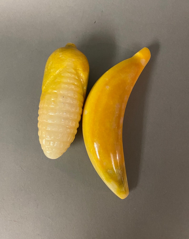 Vintage Group Seven Italian Marble Carved Fruits - Etsy