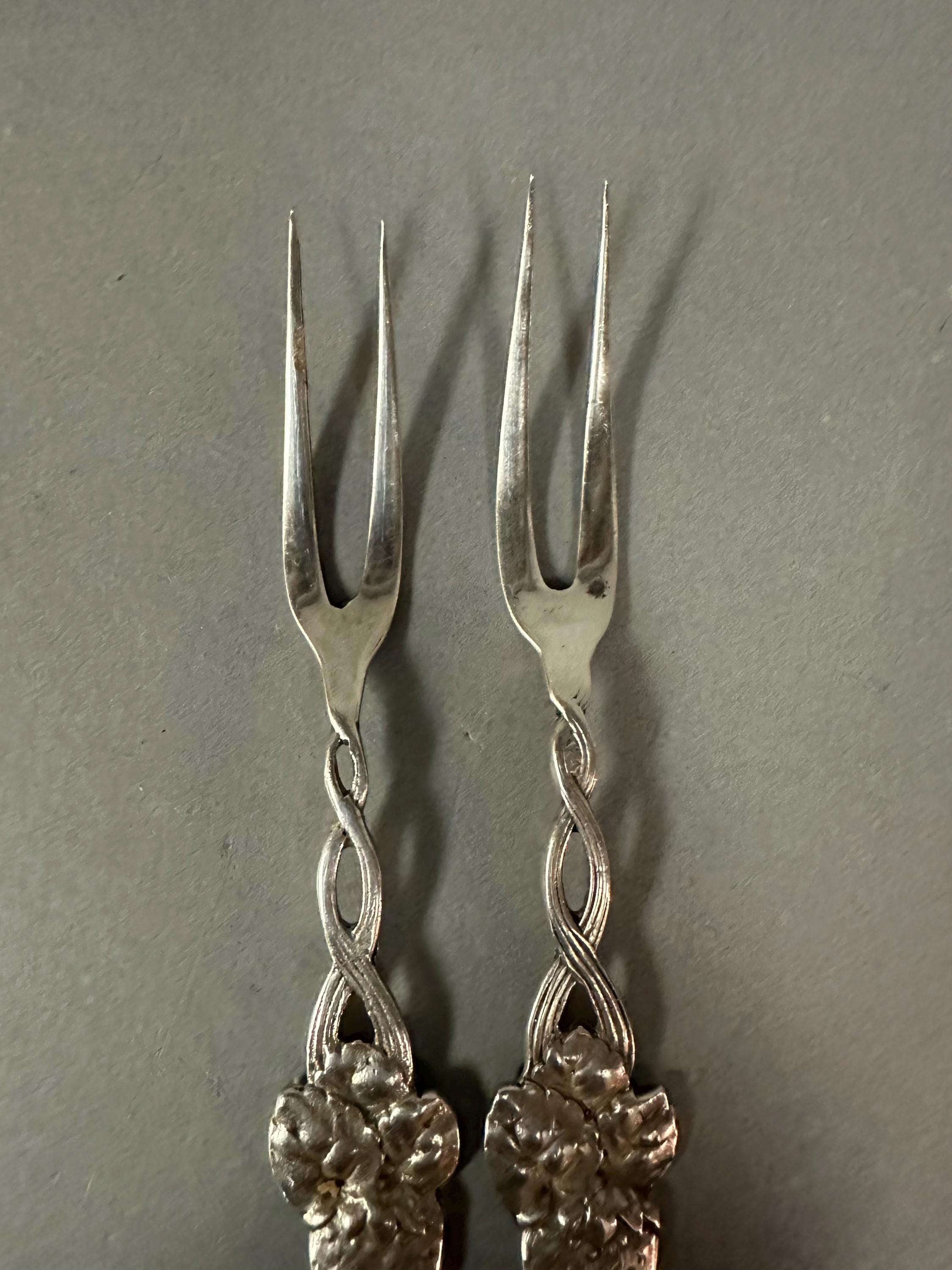 Antique Victorian Pair of Sterling Silver Strawberry Forks 19th C - Etsy