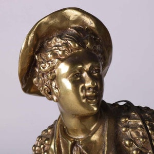 Antique Cast Gilt Bronze Sculpture Statue "figaro" Circa 1900 - Etsy