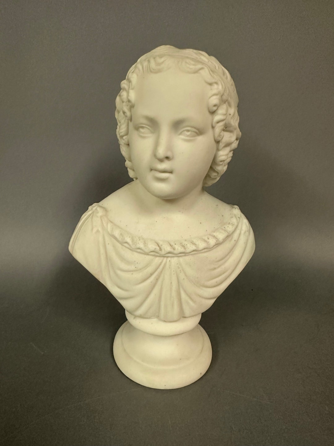 Antique Parian Porcelain Bisque Bust Sculpture of A Young Woman 19th C ...