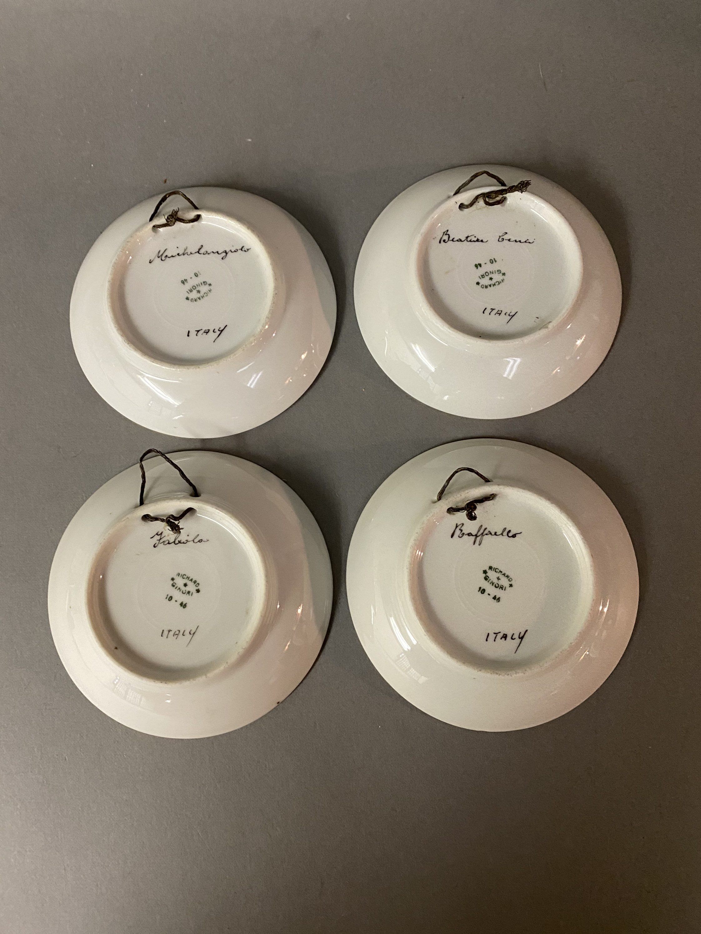 Antique Set Four Miniature Hand Painted Italian Renaissance - Etsy