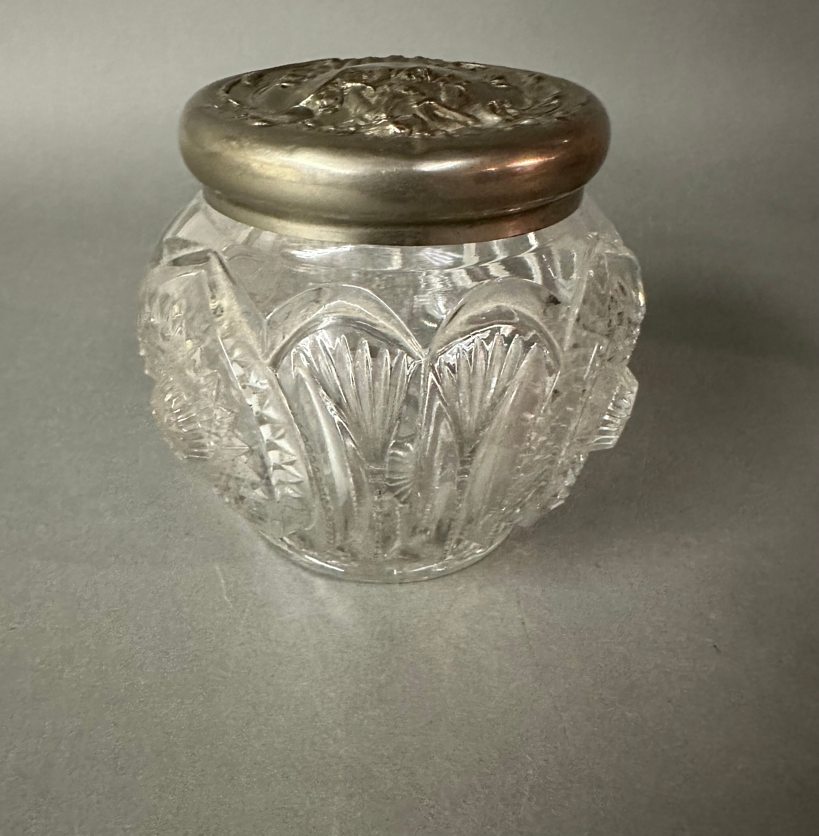 Antique Victorian Pressed Glass Powder Jar Circa 1900 - Etsy
