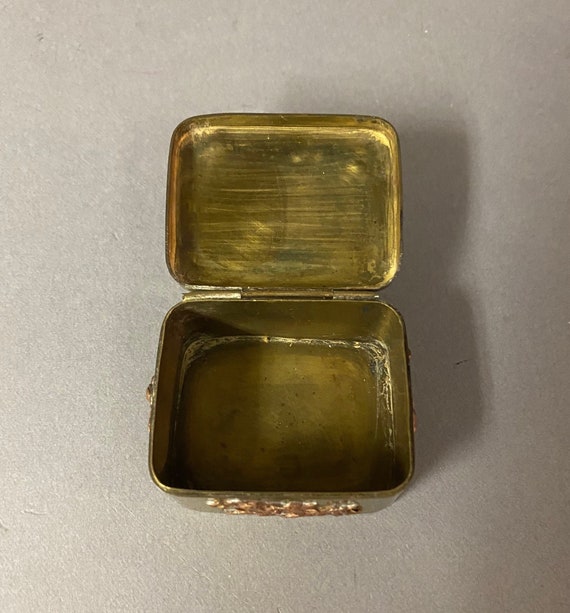 Antique Asian Brass Copper Decorated Box Circa 1900 - Gem