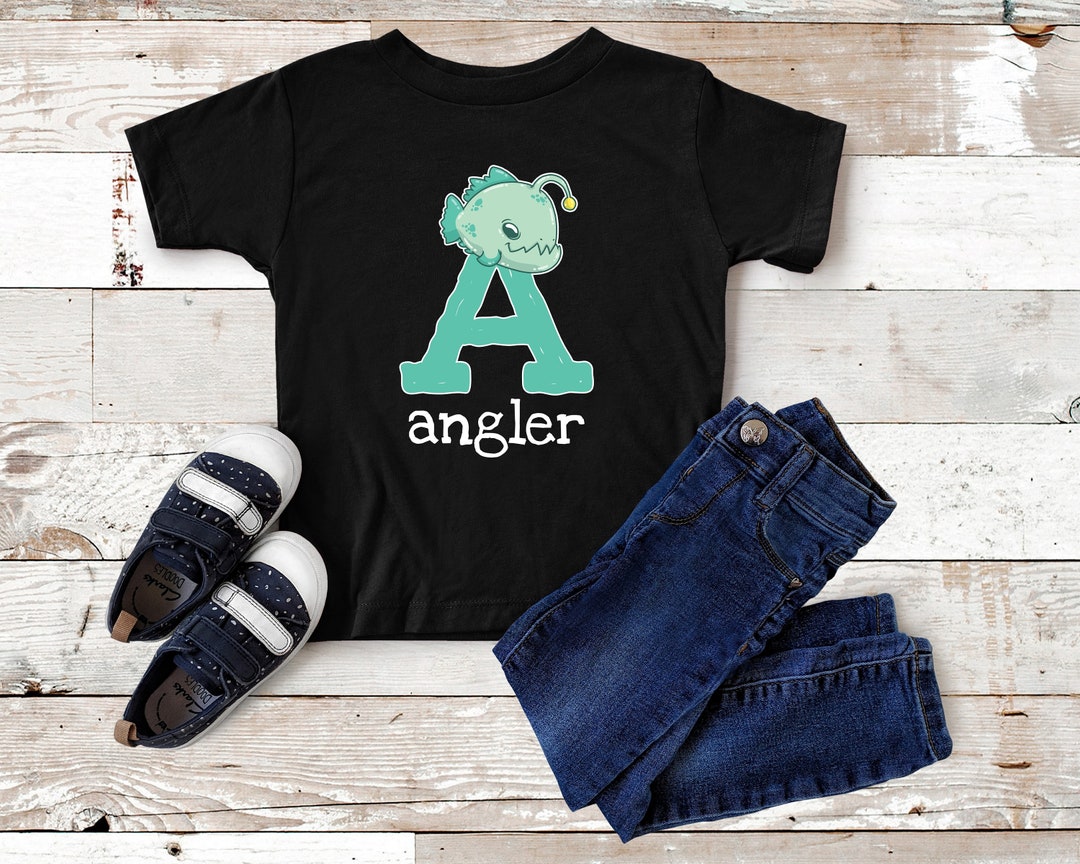 Angler Alphabet Letter Names Ocean Animals Lover Fishermen - Etsy