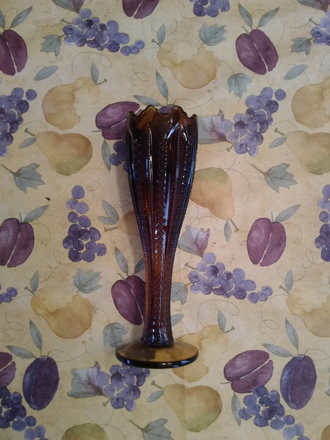 A Tiara Exclusive by Indiana Glass Trumpet Styled Pedestal Vase in ...
