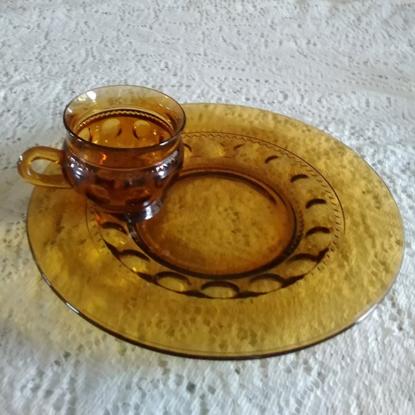 Amber Glass Plates - Etsy