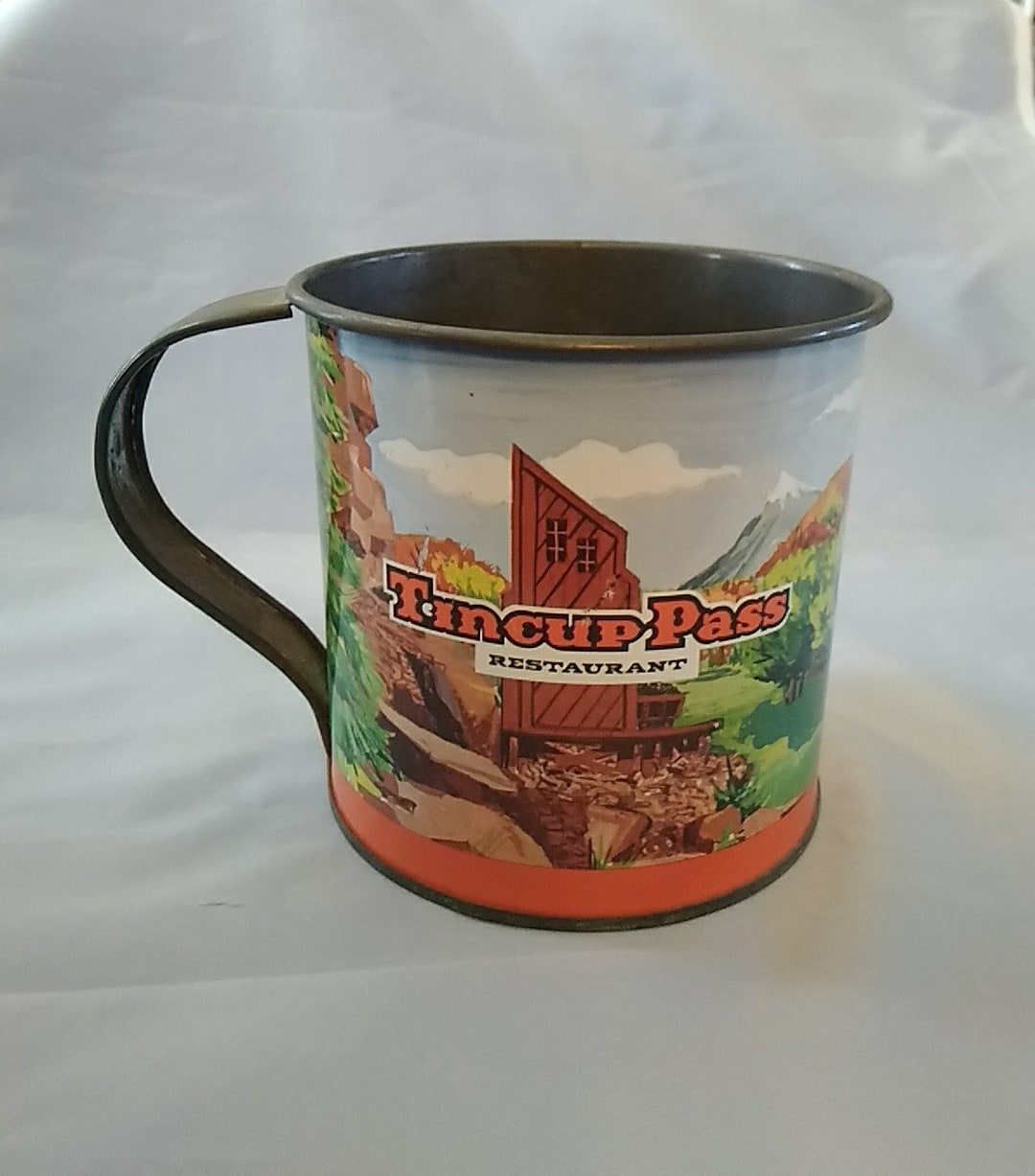 A Vintage Tincup Pass Restaurant Souvenir Metal Mug With a Handle and ...