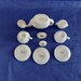 Miniature 10 Pc Tea Set of White Porcelain Decorated With Flowers ...