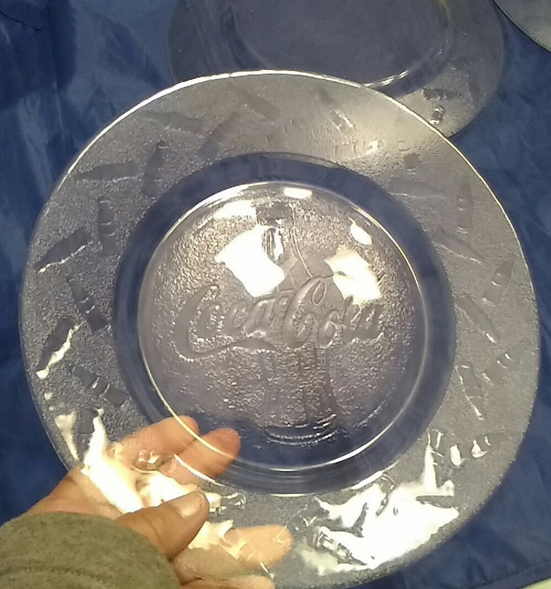 Coca-cola Set of 4-8" Plates in a Matching Plates With the Embossed ...