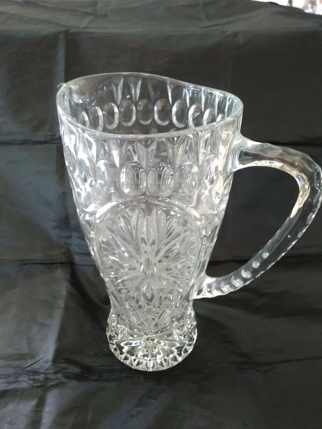 From Yugoslavia is a Zajecar Crystal Pitcher That is a 32 Fluid Ounce ...