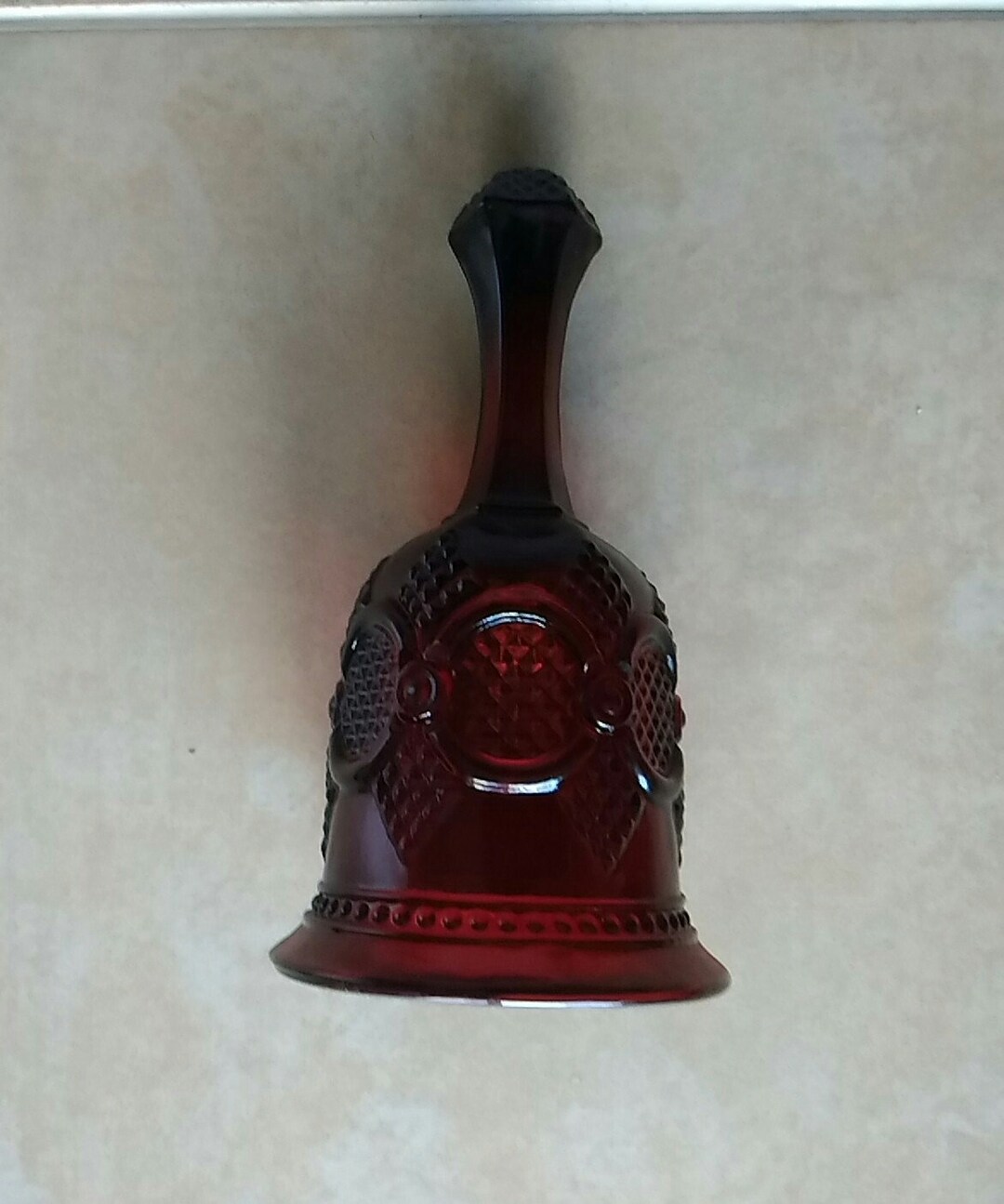 From the Avon Ruby Red Cape Cod Collection, a Bell, With Multiple Bells ...