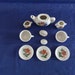 Miniature 10 Pc Tea Set of White Porcelain Decorated With Flowers ...