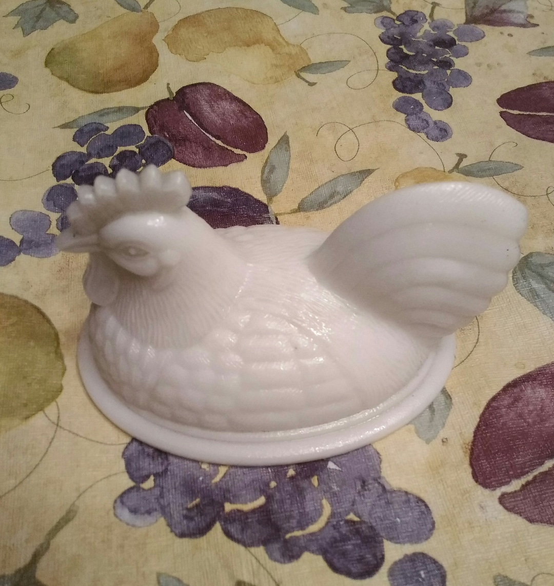A Westmoreland White Milk Glass "hen on a Nest". TOP ONLY. MG 267 - Etsy