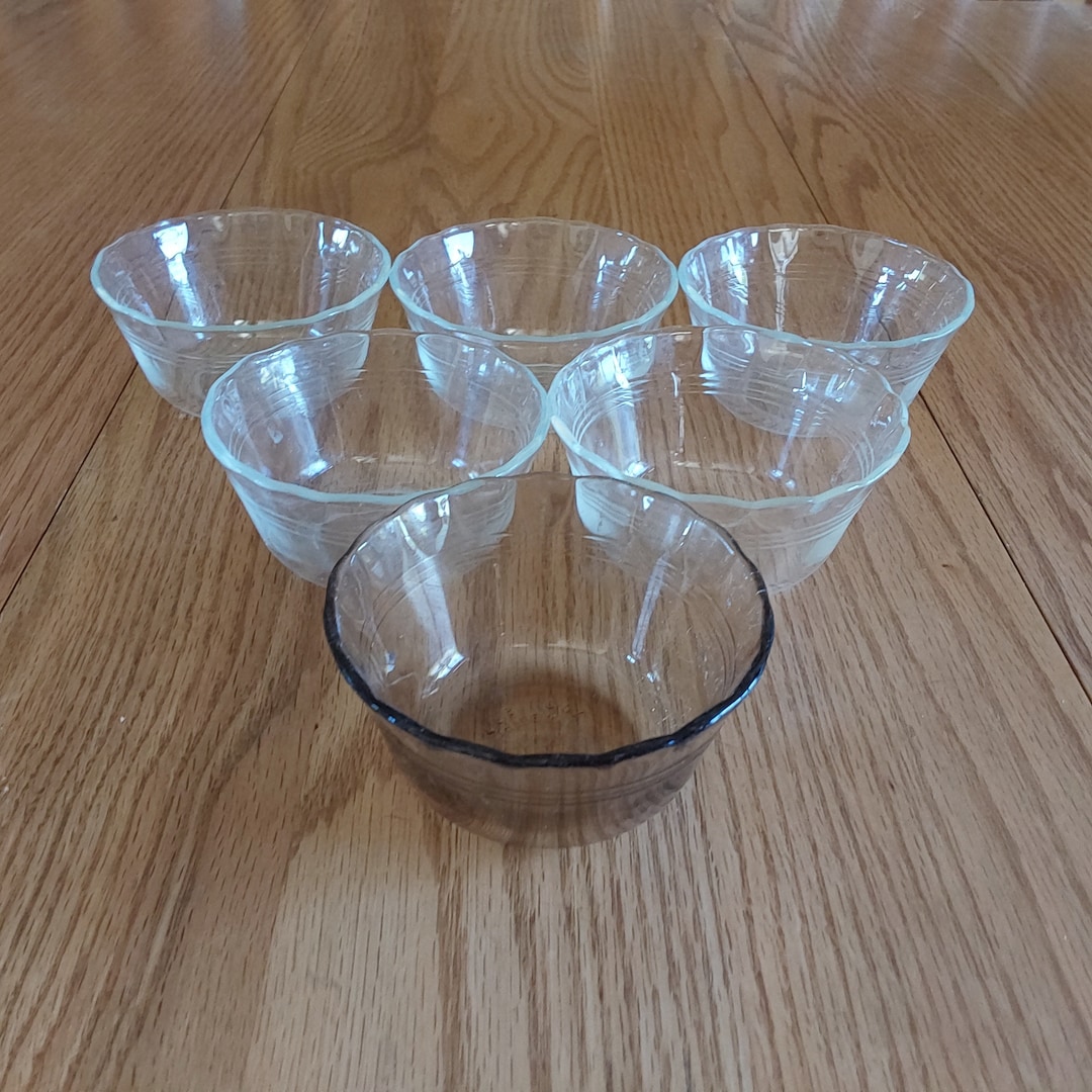 Set of 6 Corning Pyrex Glass Custard Cups, 5-clear & 1-brown, Are ...