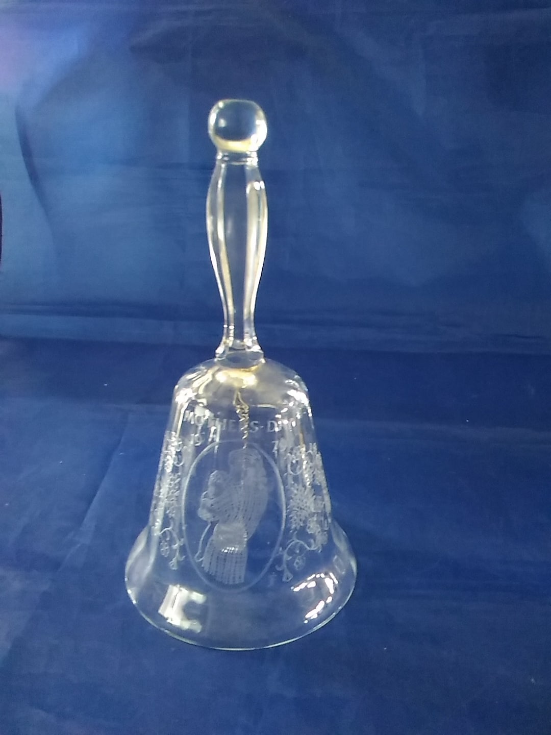 A Fostoria Clear Crystal Bell for Mothers Day 1979 With an Etched ...
