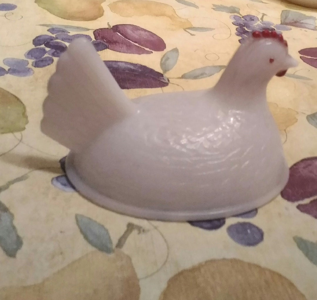 Opaque White Milk Glass "hen on a Nest". the HEN ONLY. MG 268 - Etsy