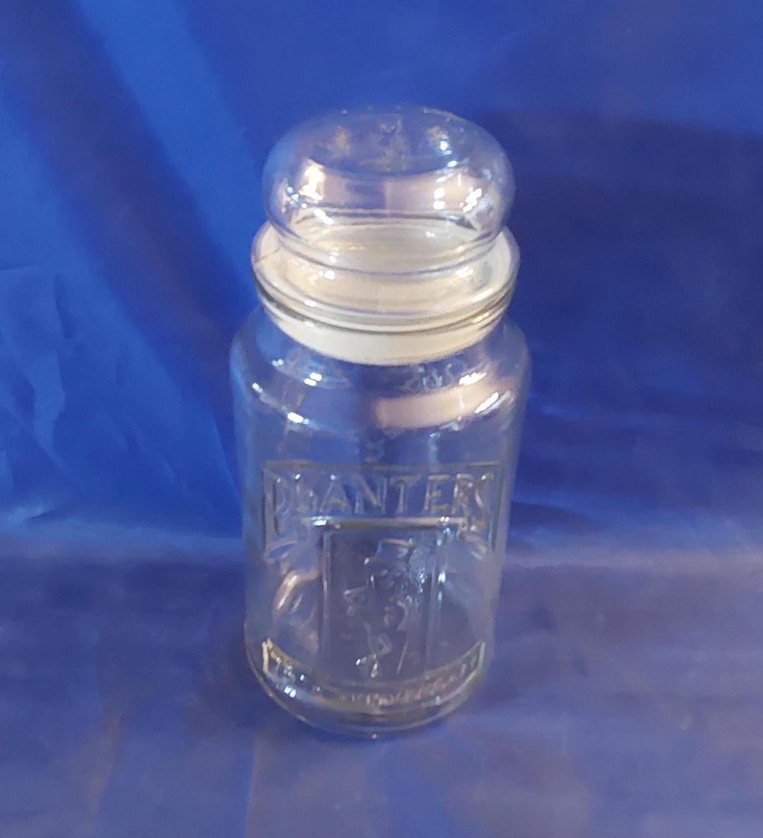 Mr Peanut 75th Anniversary Edition 9 Inch Tall Clear Glass Apothecary ...