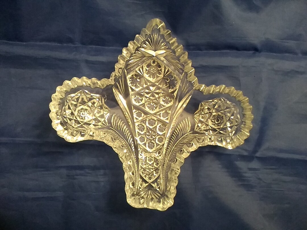 From Mckee Glass Company is an Antique Candy Dish Circa 1910 in a Fleur ...