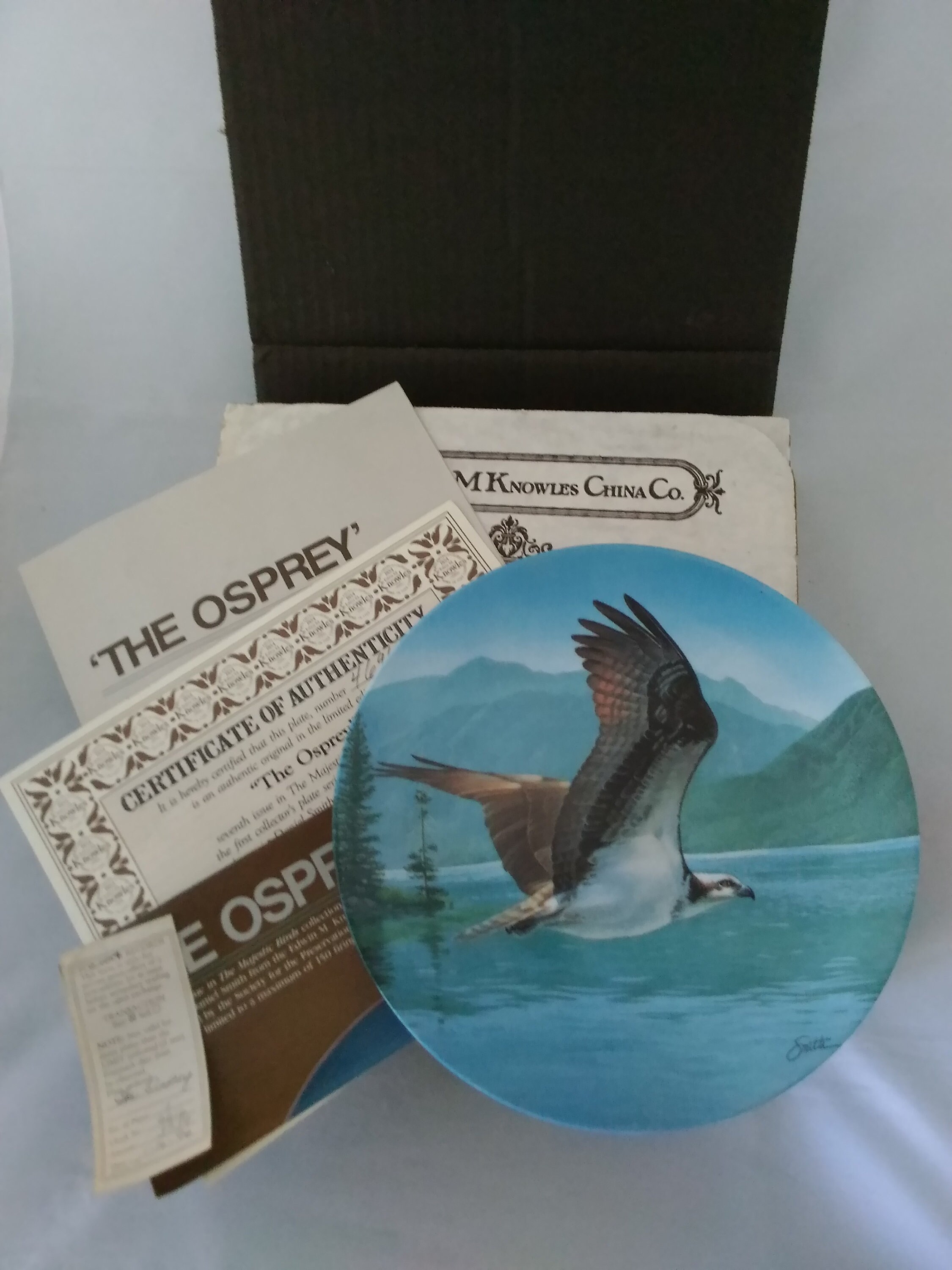 The Osprey 8.5 collector plate by Knowles with box and | Etsy