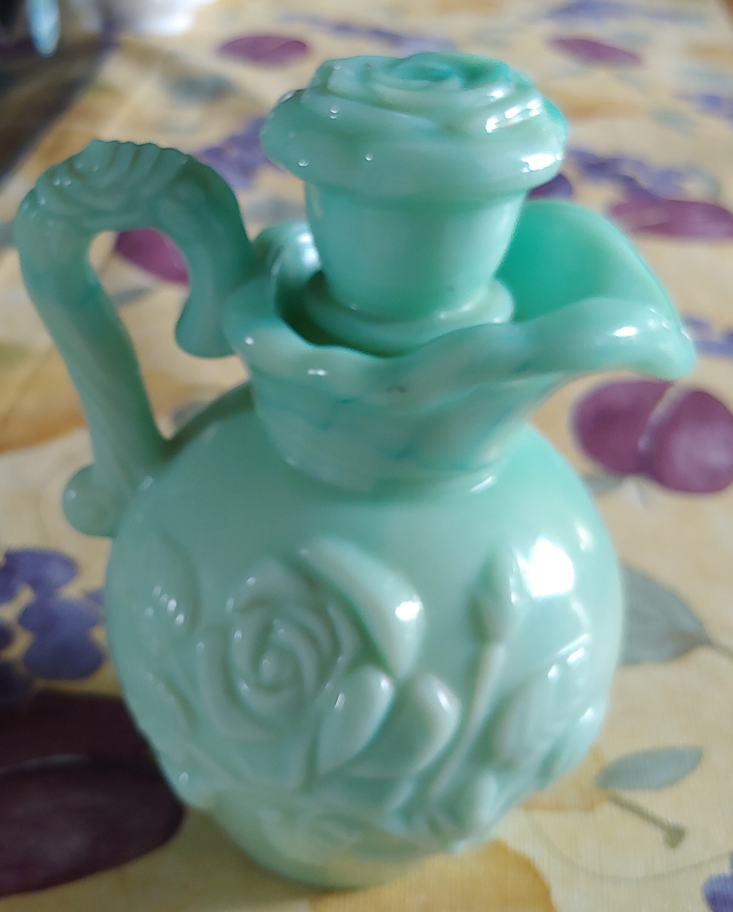 Avon Collectible Green Jade-looking Glass Pitcher With - Etsy