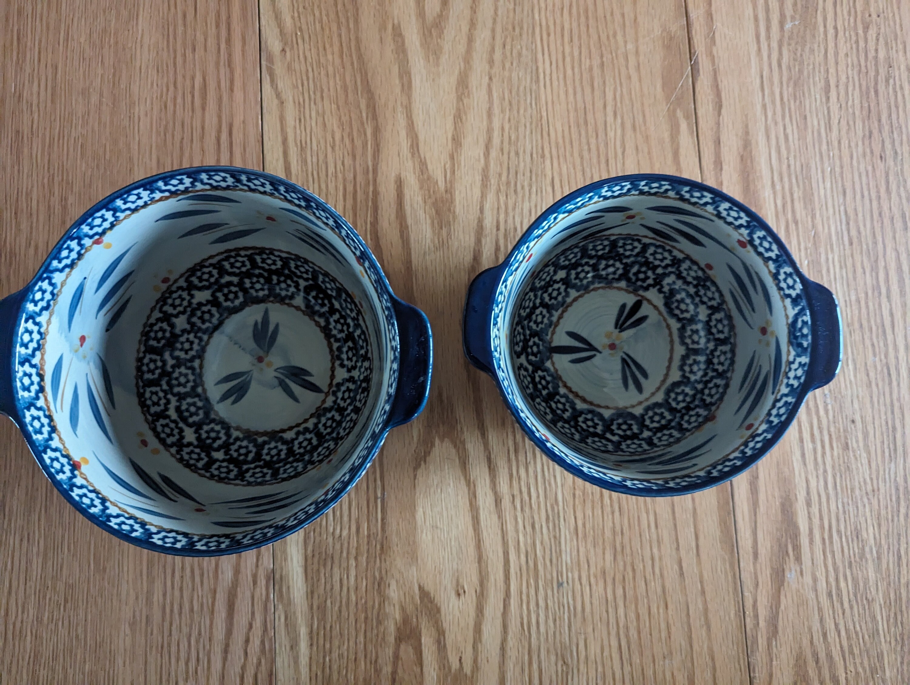Temptations Presentable Oven Ware Old World Pattern Navy Blue and Gray ...