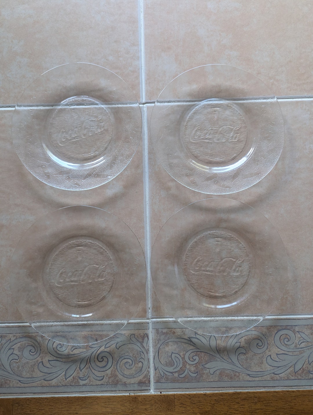 Coca-cola 10" Plates in a Matching Set of 4 With the Embossed Coke ...