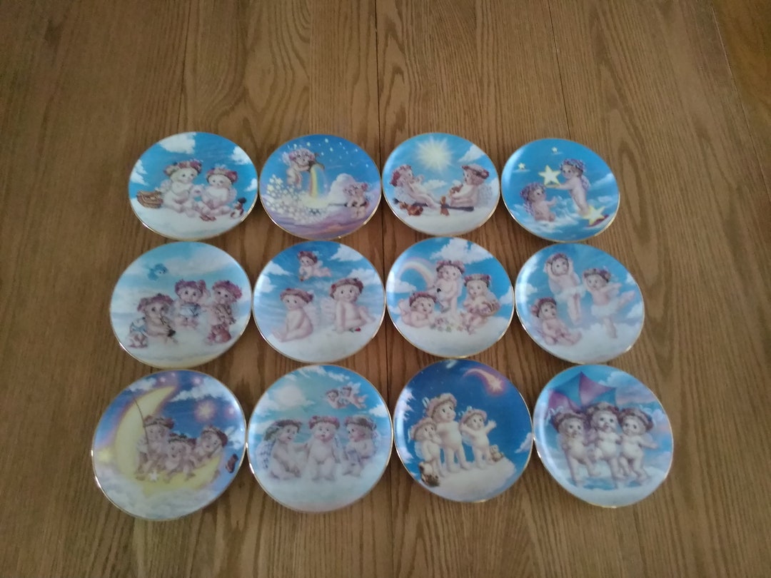 Complete 12 Piece Set of Dreamsicle Collectible 6.25" Plates by Kristin ...