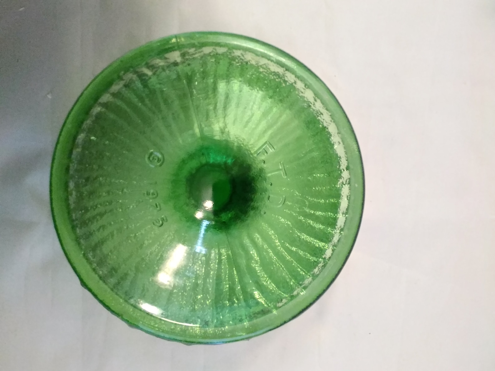 FTDA Textured Green Glass Oak Leaf Pedestal Compote. This is - Etsy