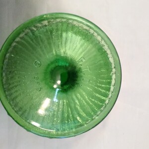 FTDA Textured Green Glass Oak Leaf Pedestal Compote. This is From the ...