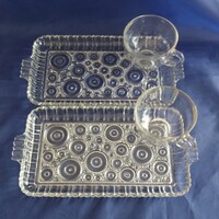 Vintage Federal Glass Homestead Wheat Snack Set | Hospitality Plates ...