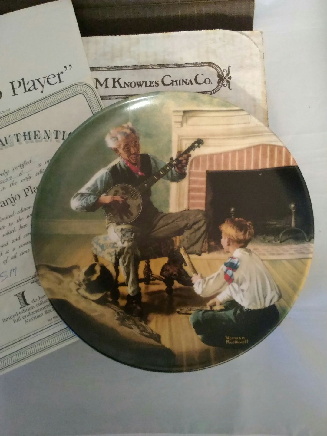 An 8.5 Norman Rockwell Collector Plate by Knowles With Box and Papers of Authenticity...the ...