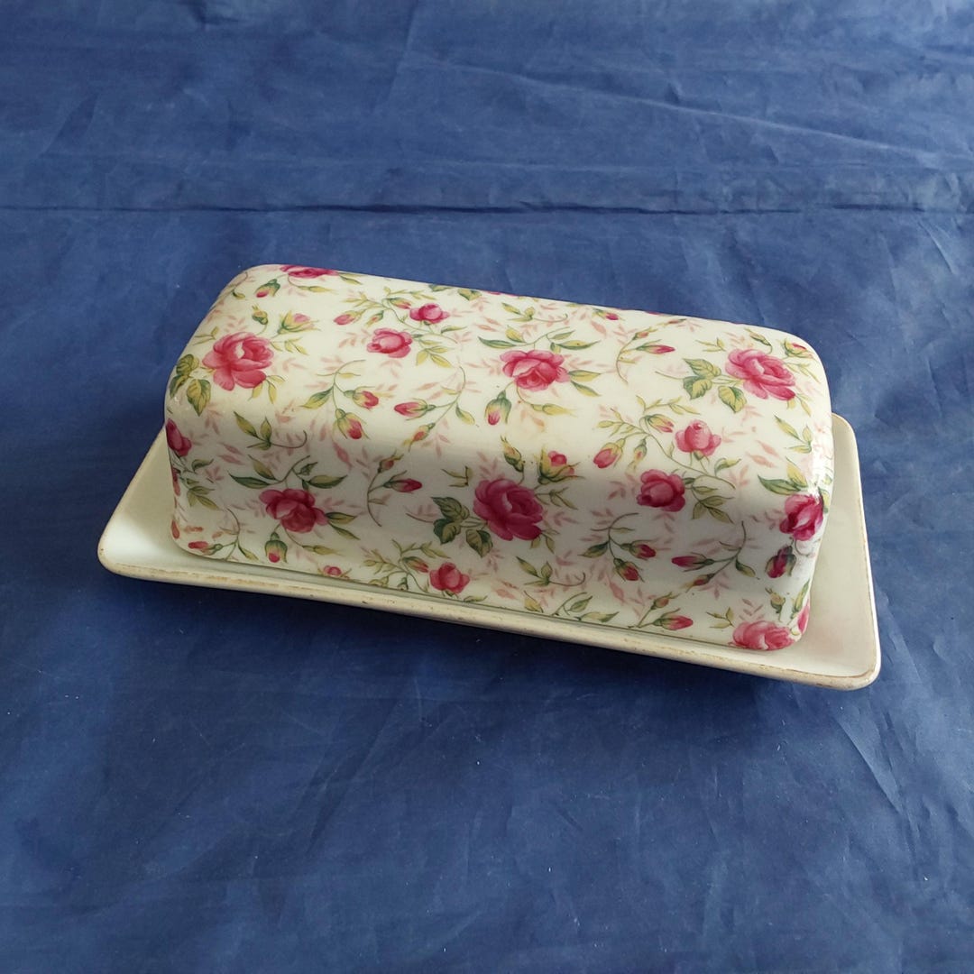 Marked Lefton China, is a White 2 Piece Porcelain Covered Butter Stick ...