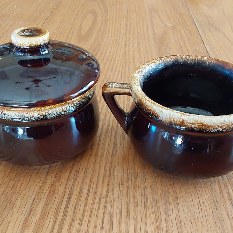 Brown Drip Pottery - Etsy