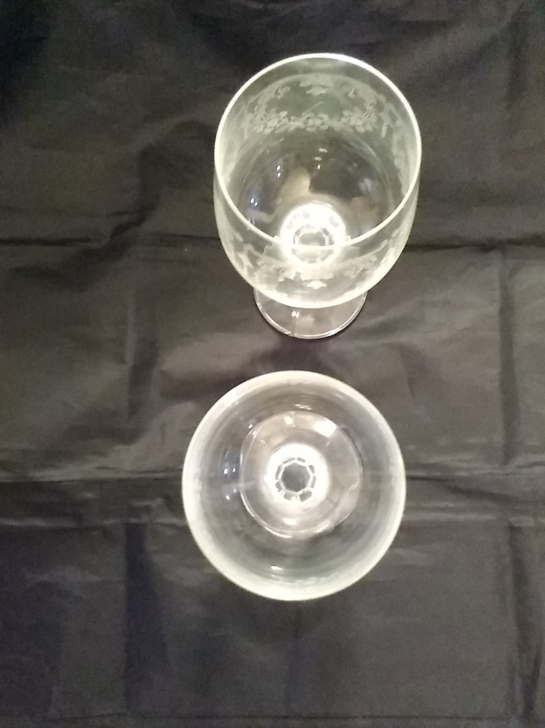 A Matching Set of 2 Crystal Ball Stemmed 8 Oz Goblets in the - Etsy