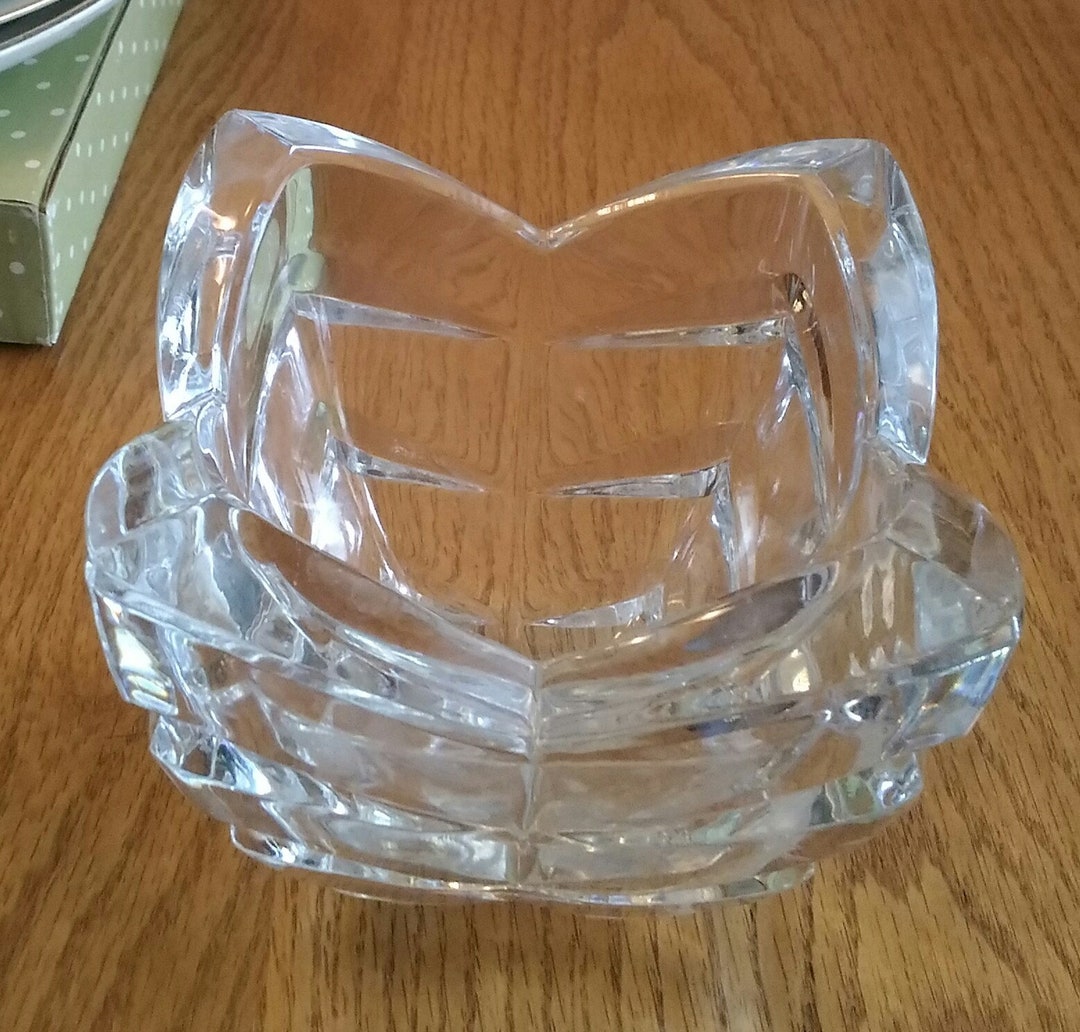 An acid marked Lenox square, reverse pyramid designed open candy dish ...