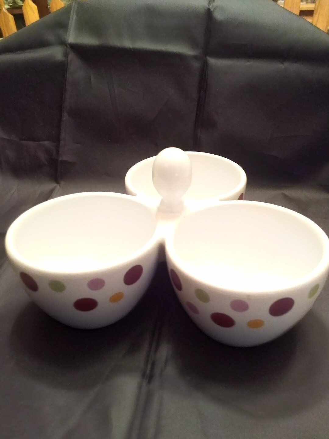 A Pampered Chef Three Bowl Condiment Dish. the Other Side If Each Bowl ...