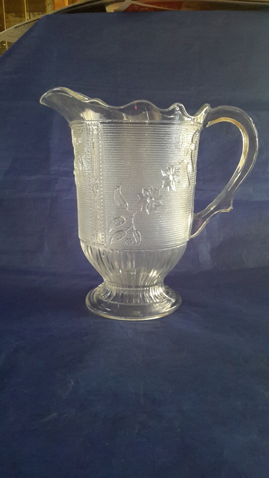 A Vintage Circa 1880 EAPG Canton Clear Glass Pattern #10 Primrose Water ...